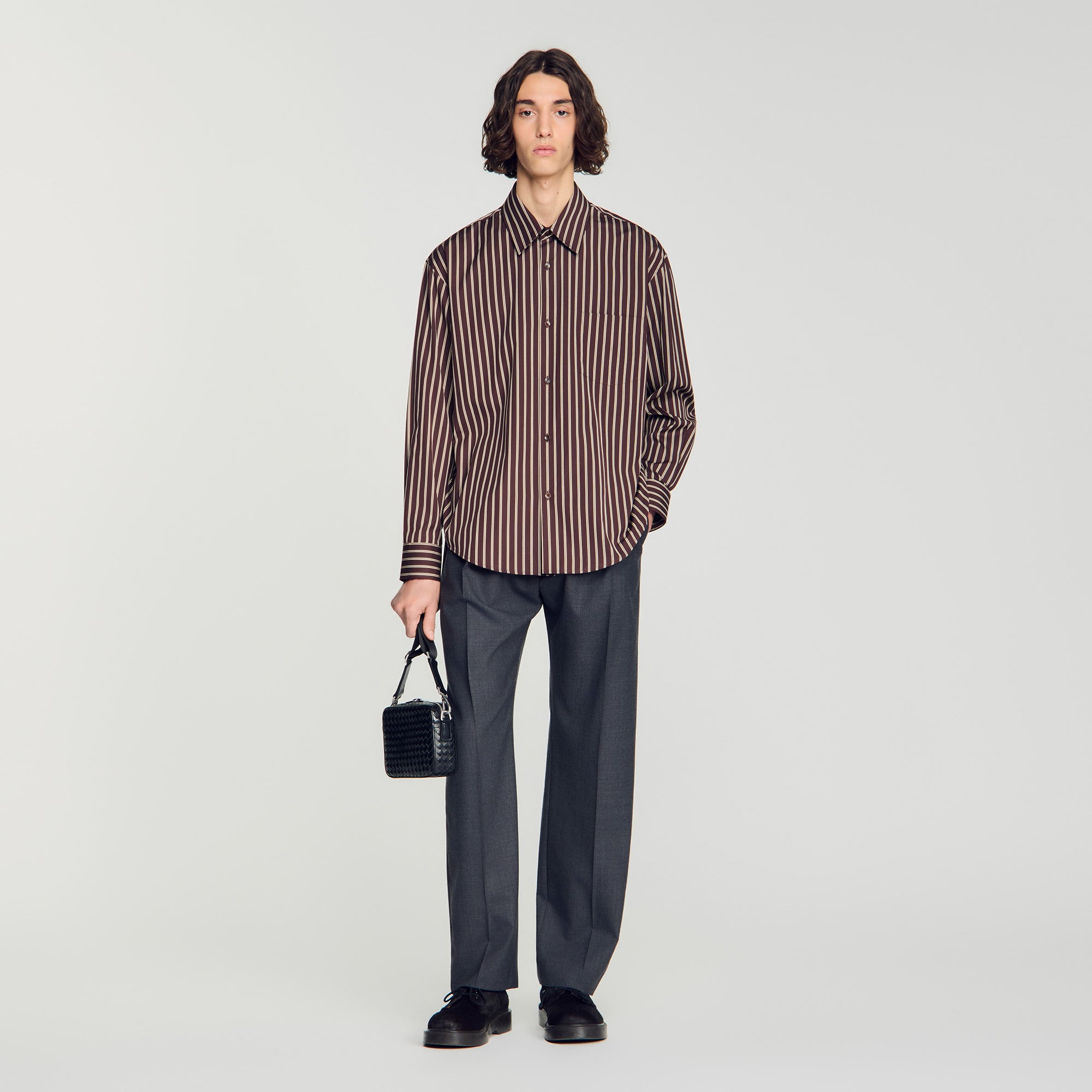 SANDRO Striped cotton shirt